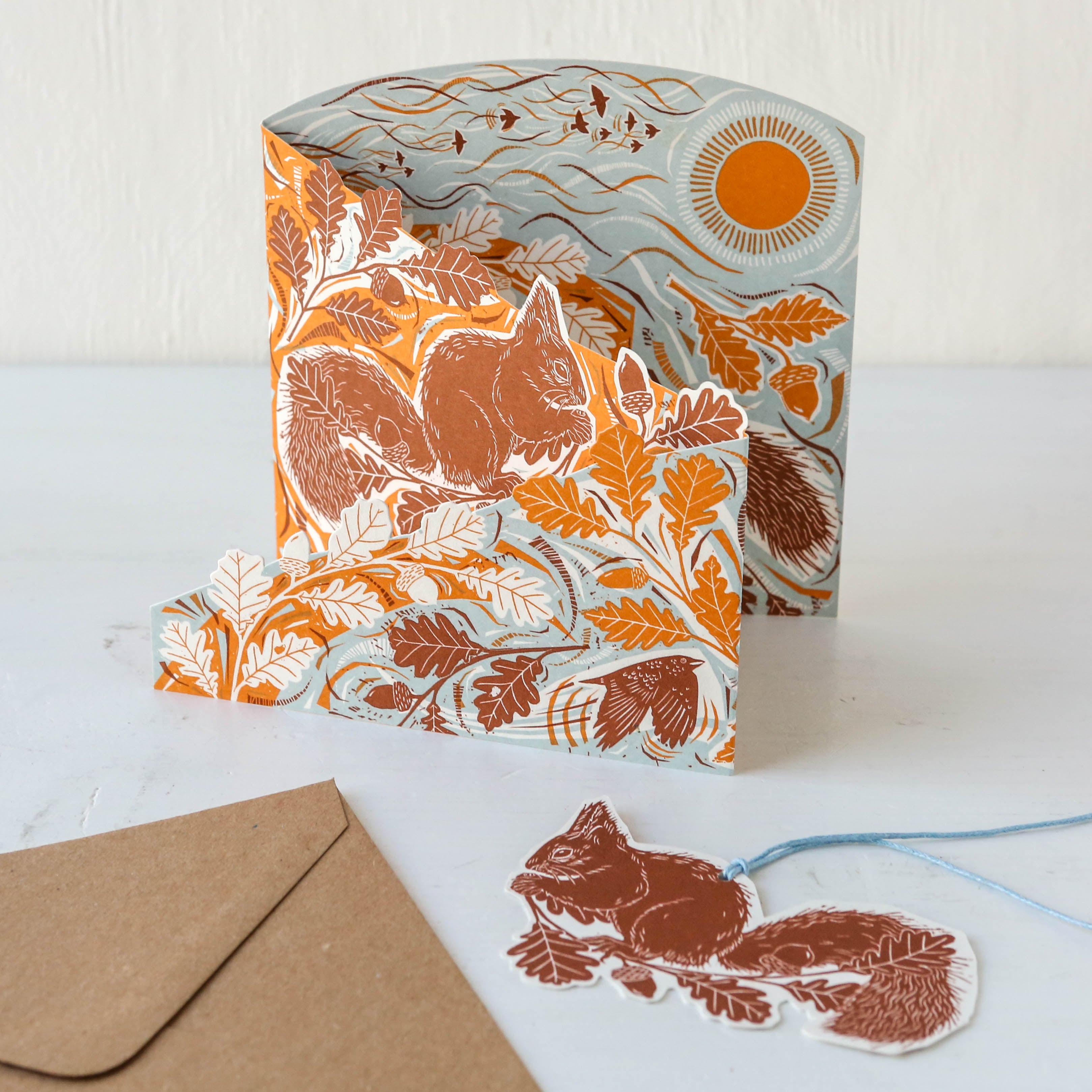 Autumn Leaves Concertina Card – Berylune
