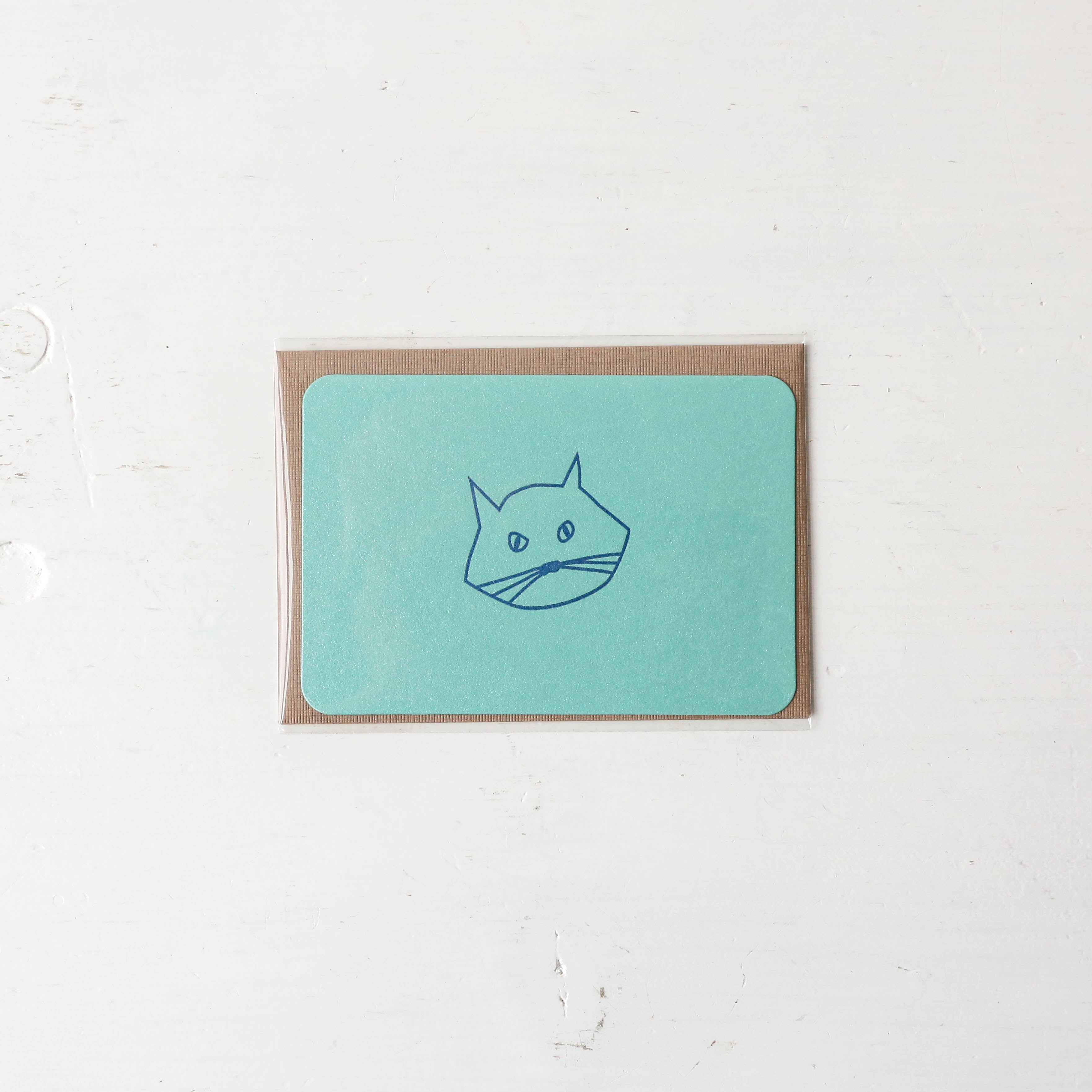 Mint Cat Mini Card – Berylune