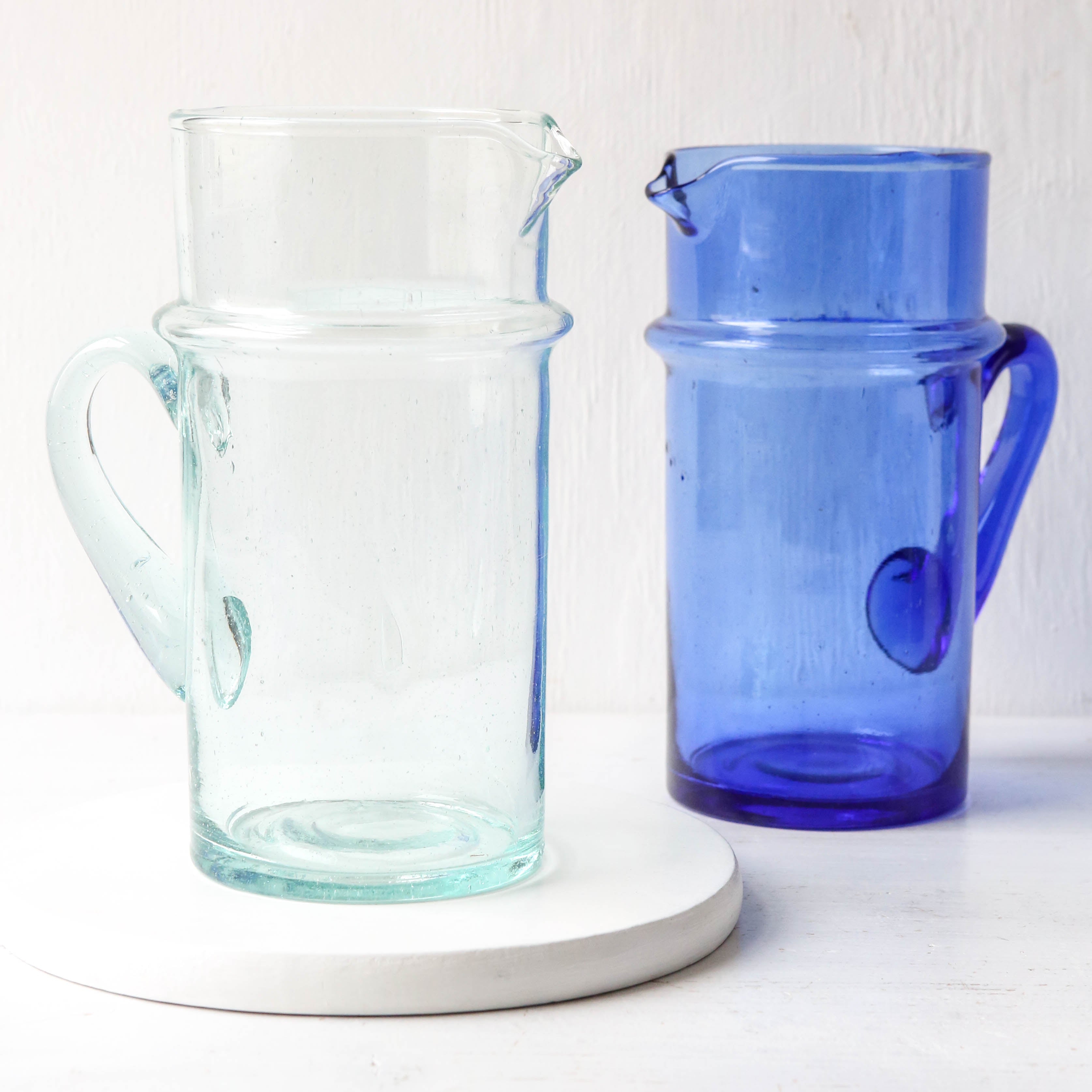 Medium Handmade Recycled Glass Jug – Berylune