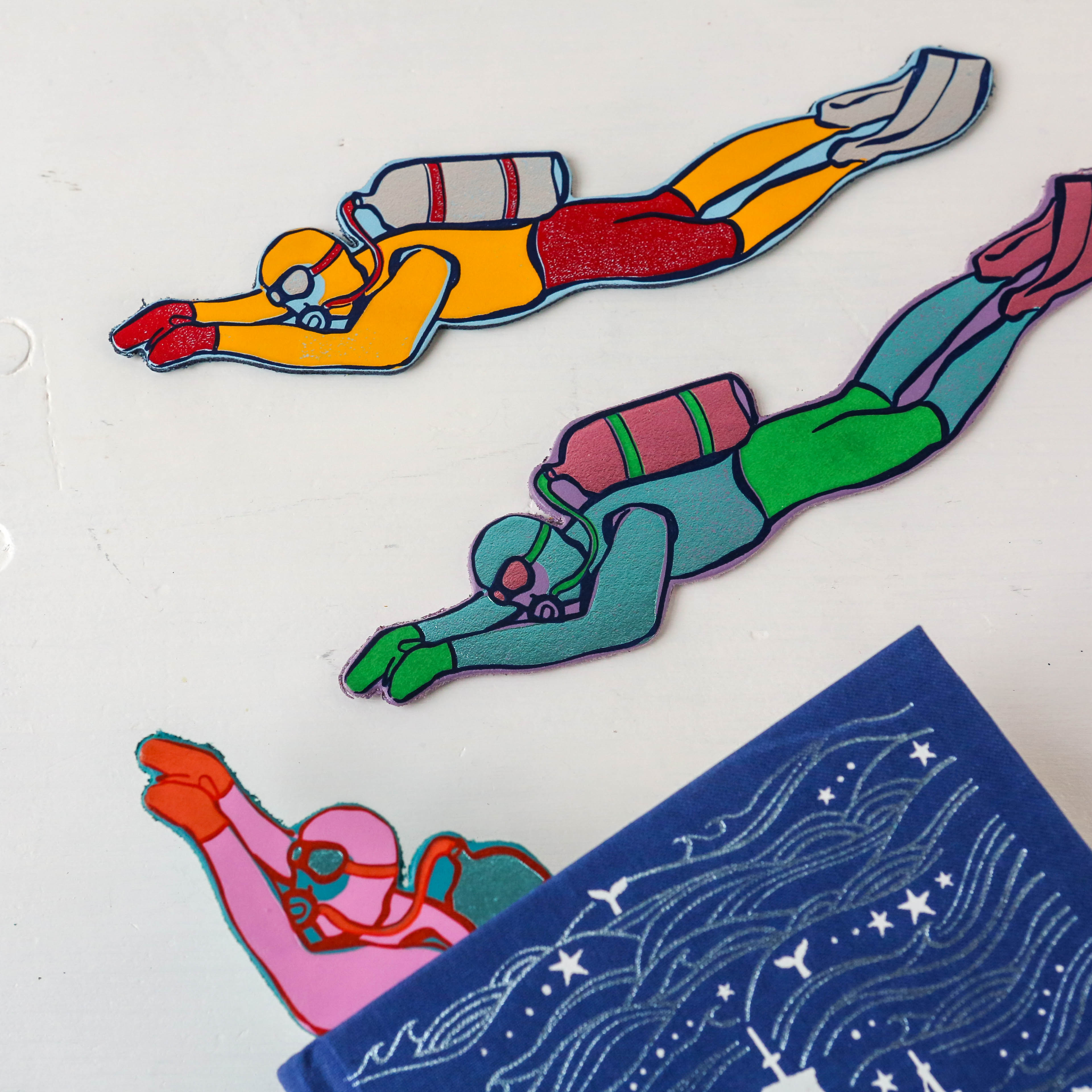 Scuba Diver Leather Bookmark – Berylune