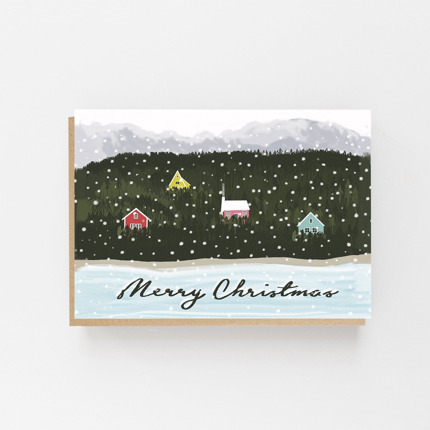 Scandi Houses Christmas Card – Berylune