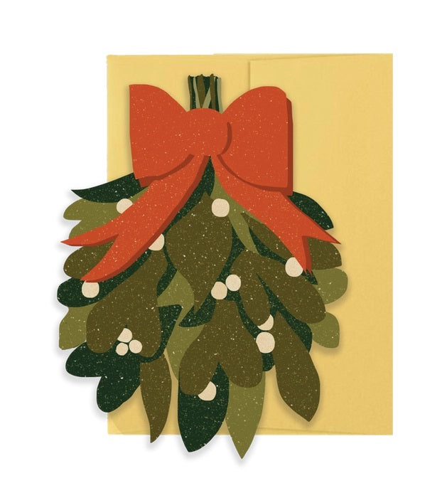 Mistletoe Die Cut Card – Berylune