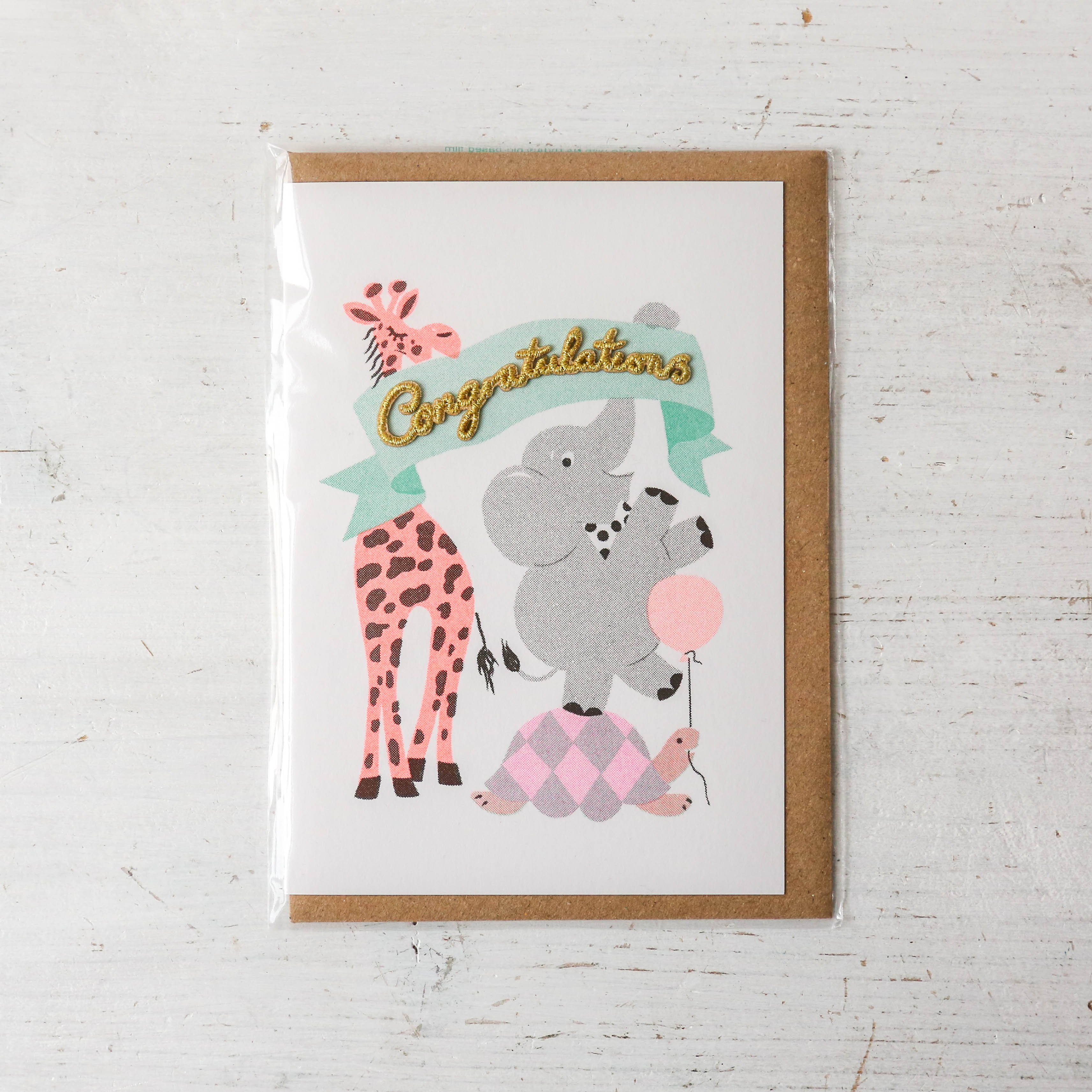 Congratulations Party Animals Embellished Card – Berylune