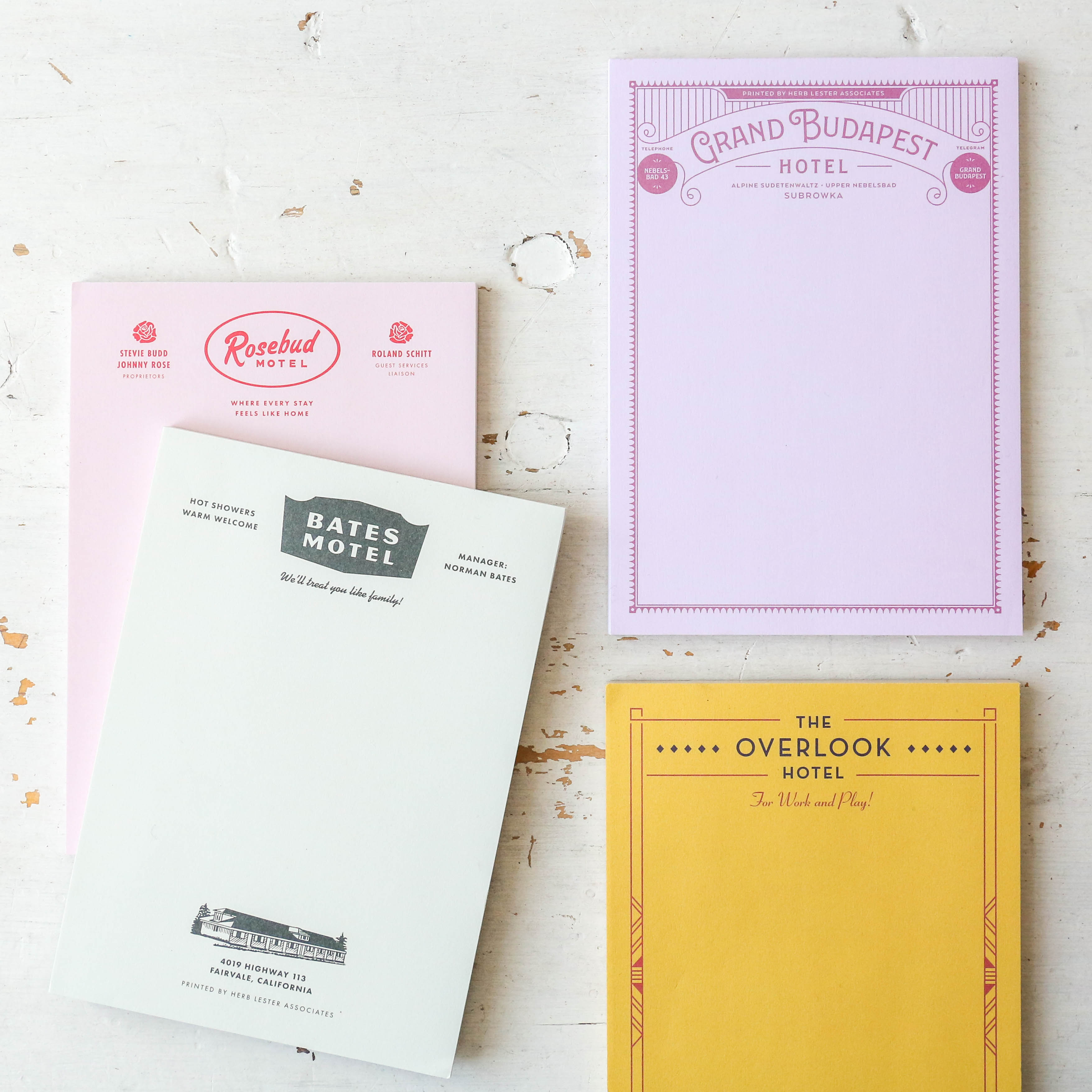 Fictional Hotel Notepad – Berylune