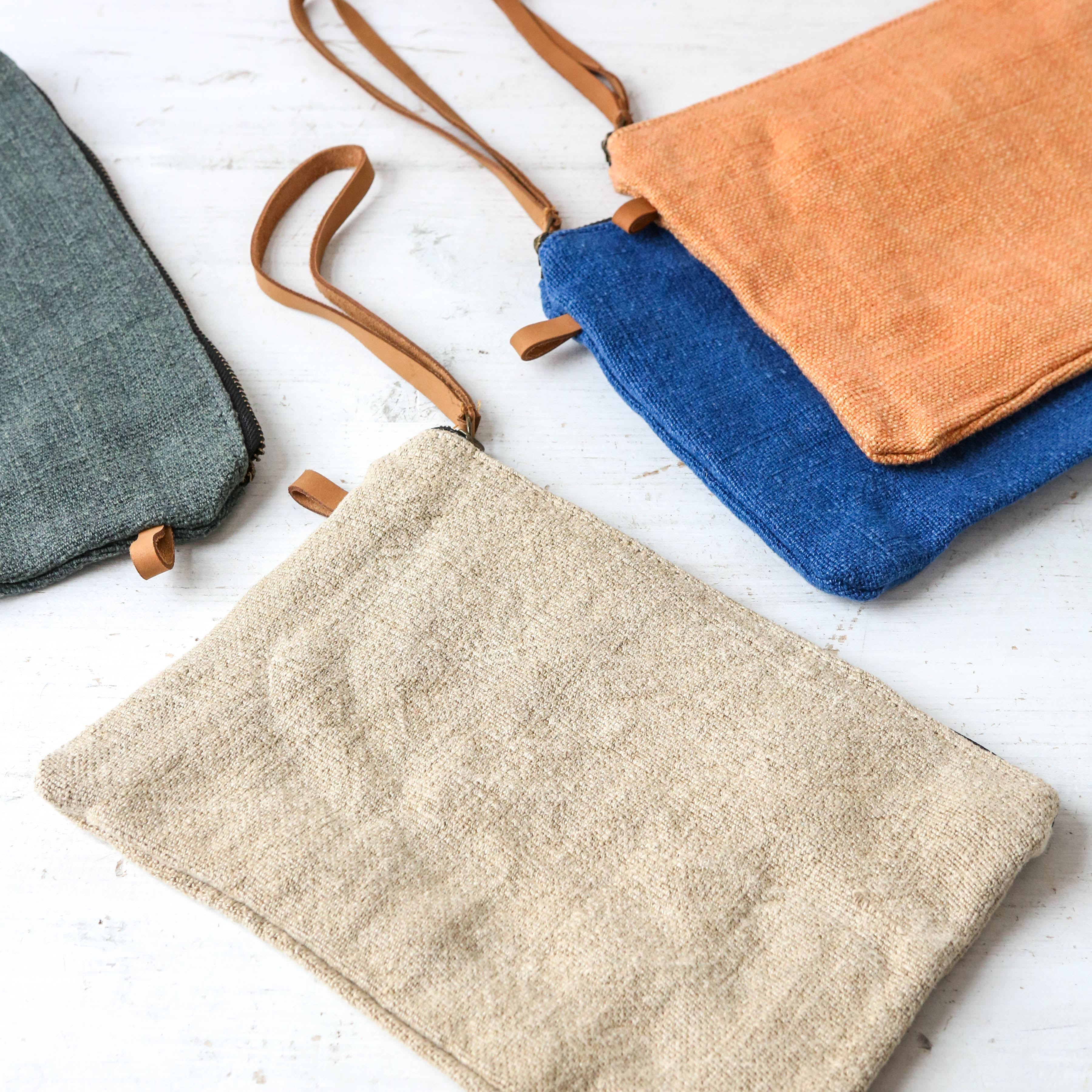 Soft Jute Pouch with Zip Pull – Berylune