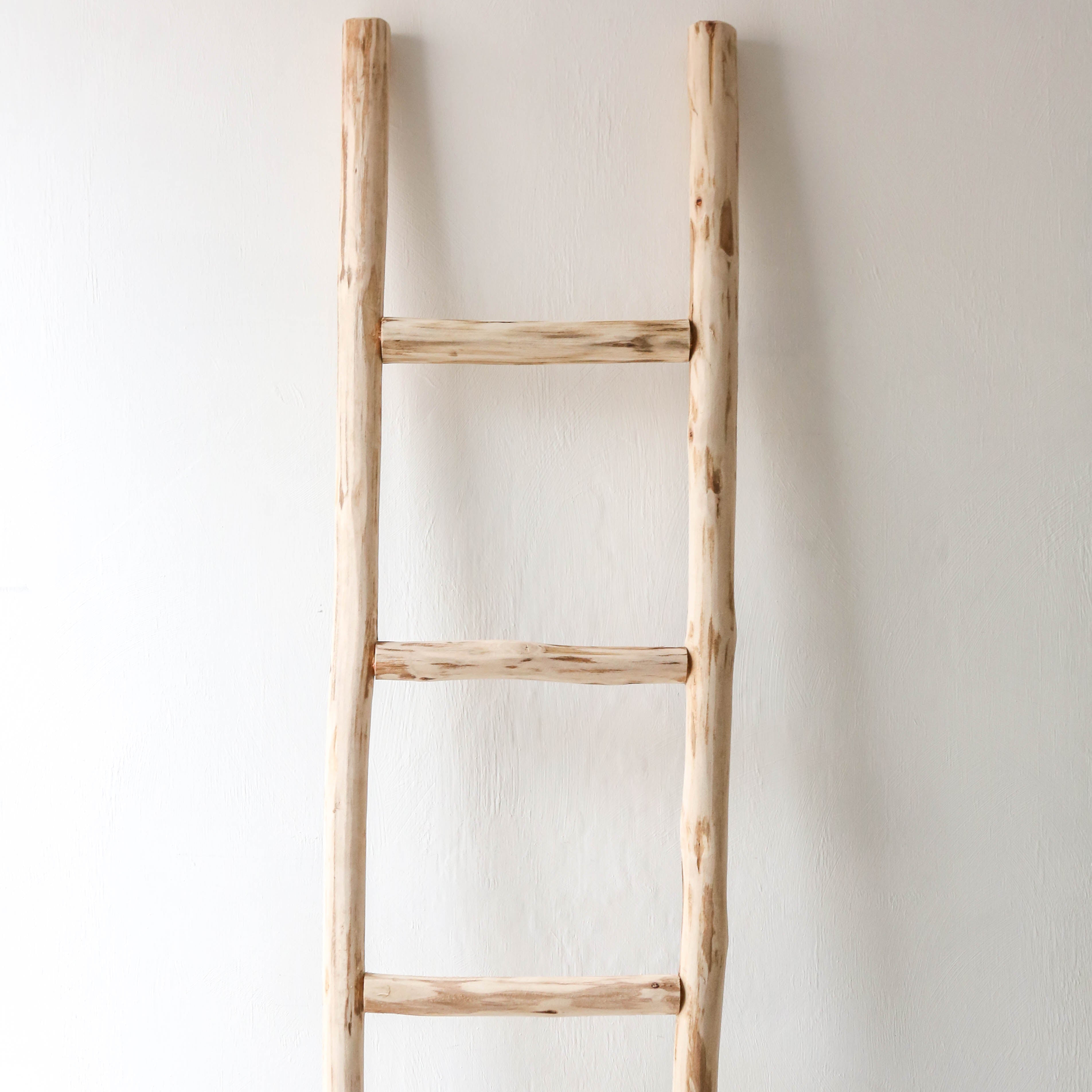 Rustic Wooden Ladder Solid Wood Towel Racks & Blanket Ladders Modern