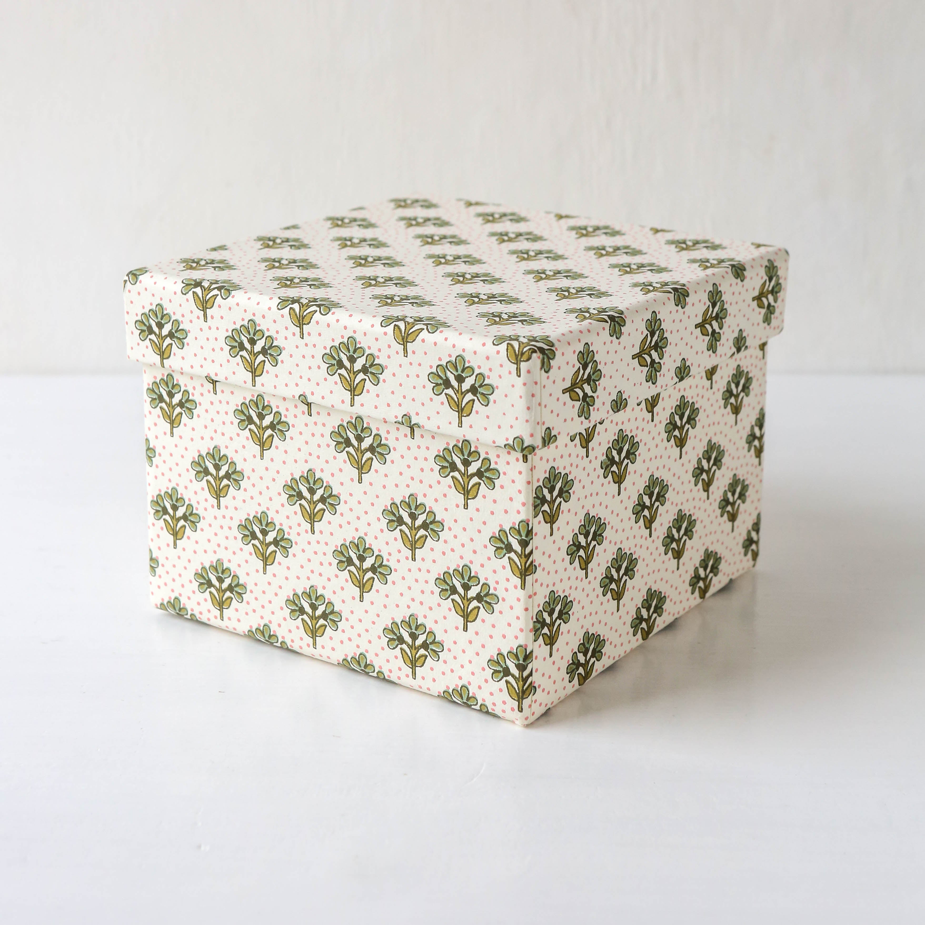 Cubic Covered Storage Box in Samira Ming - Small – Berylune