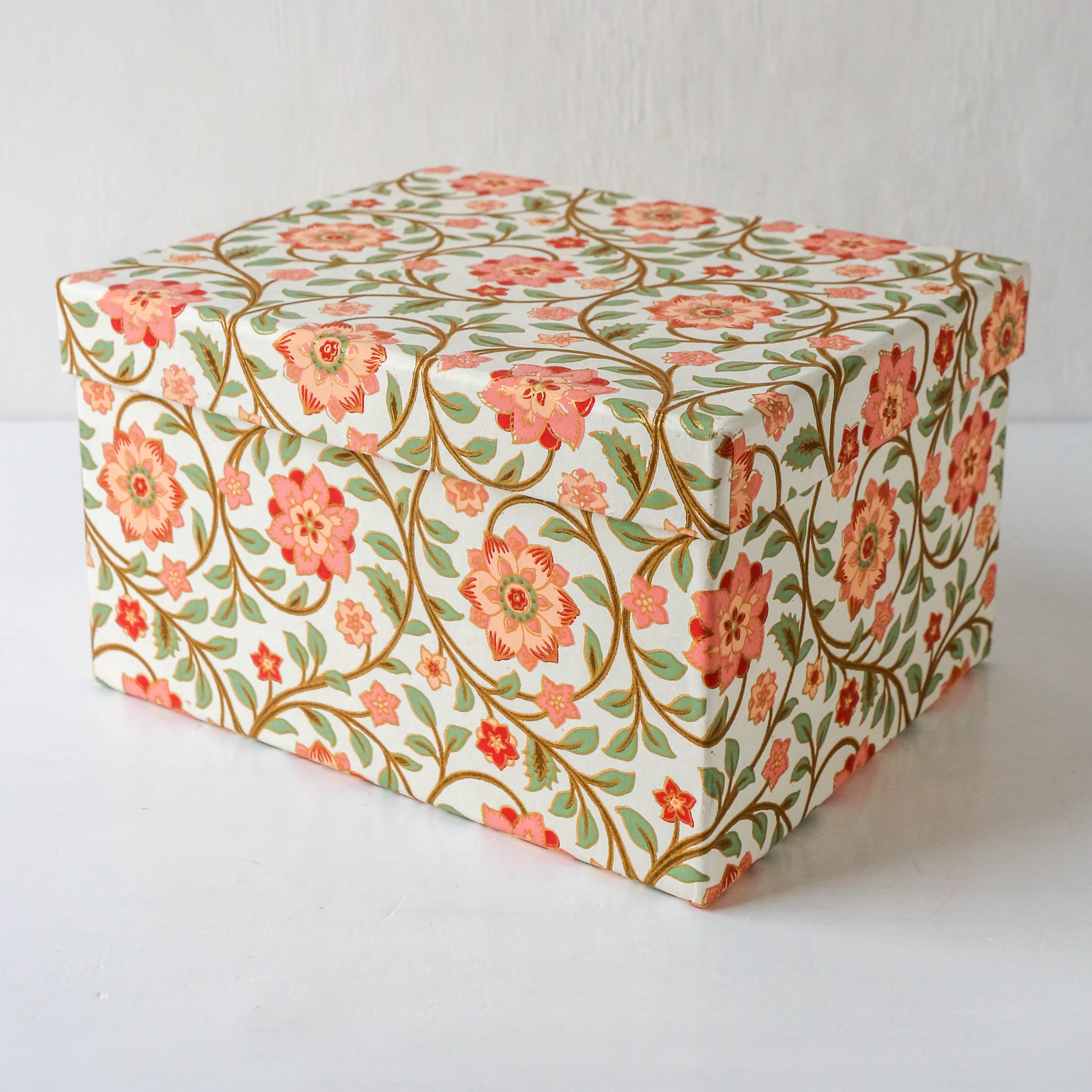 Oblong Covered Storage Box in Roja Ming - Large – Berylune
