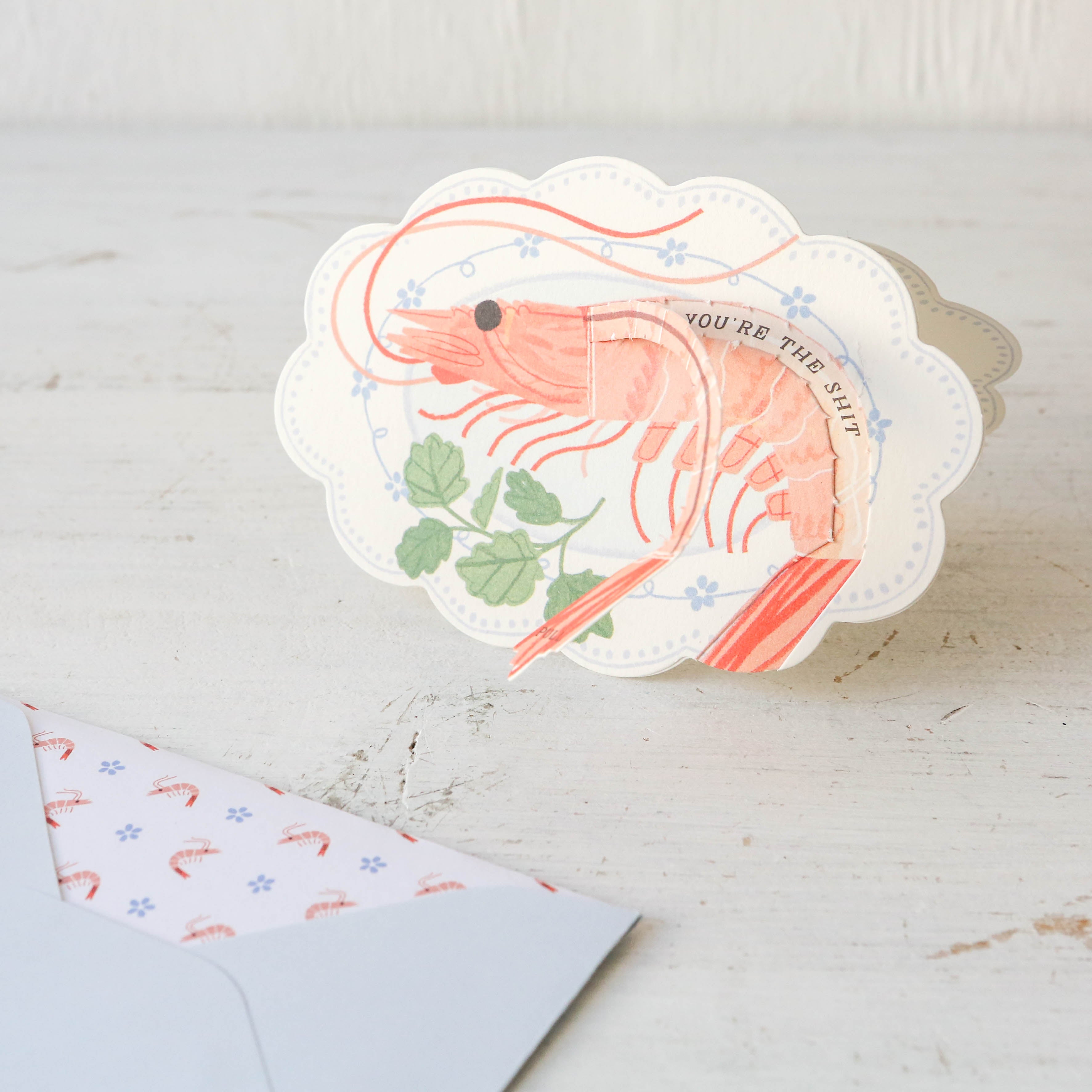 Shrimp Pop-Up Card – Berylune