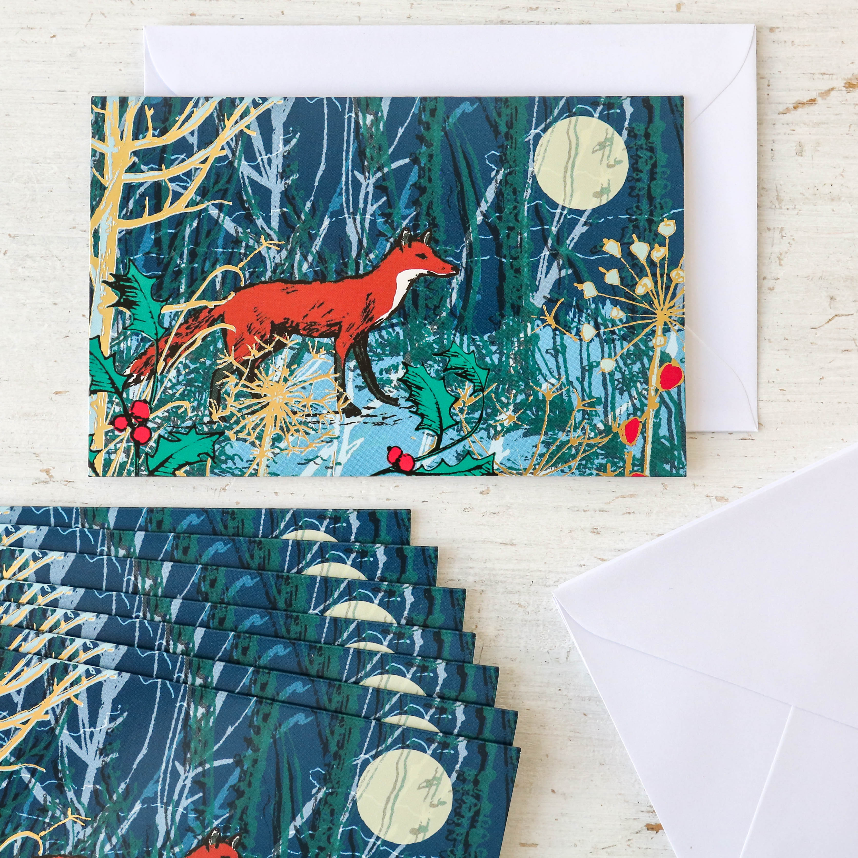 Winter's Tale Fox - Pack of 8 Christmas Cards – Berylune