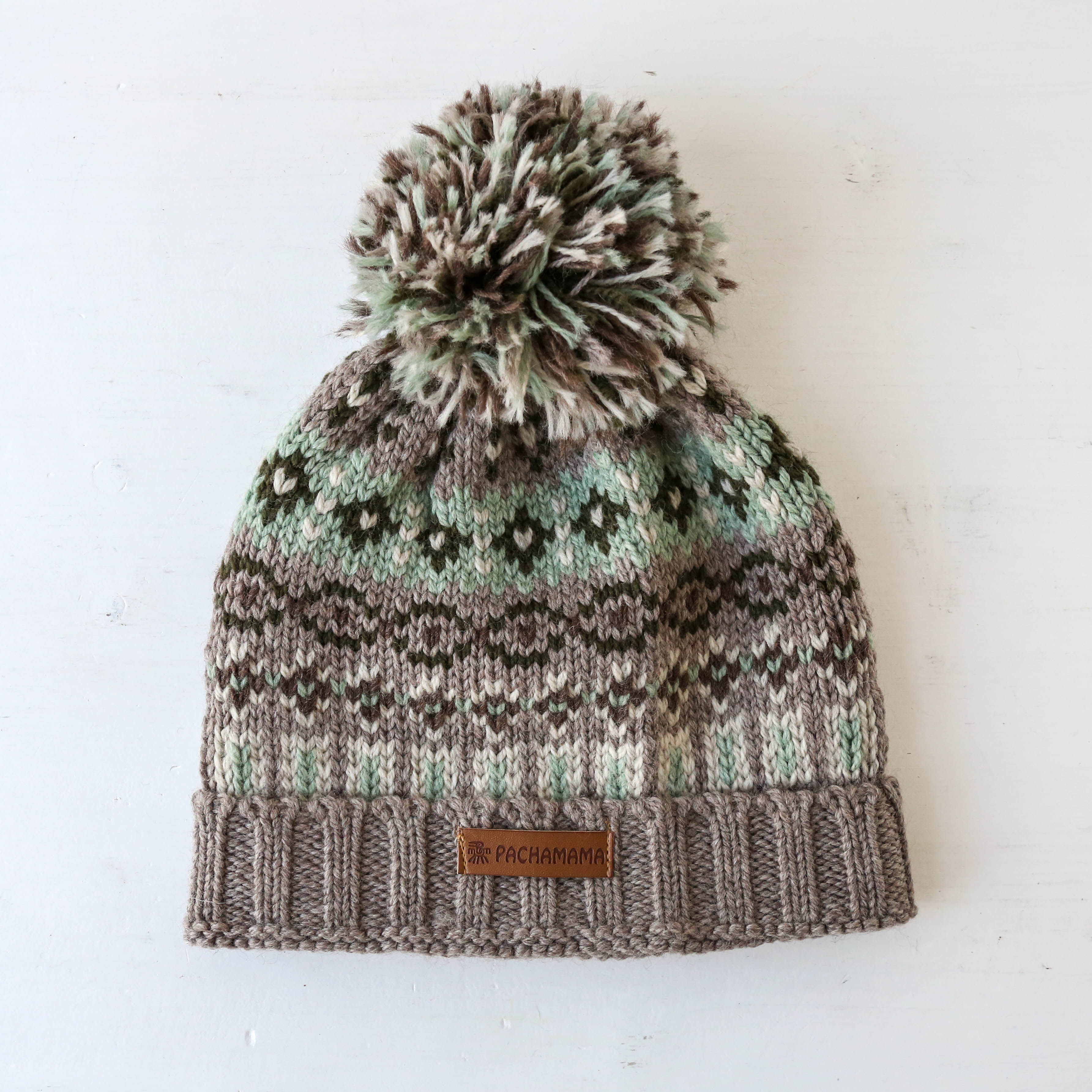 Roll Back Bobble Beanie - Loch Fyne Green – Berylune