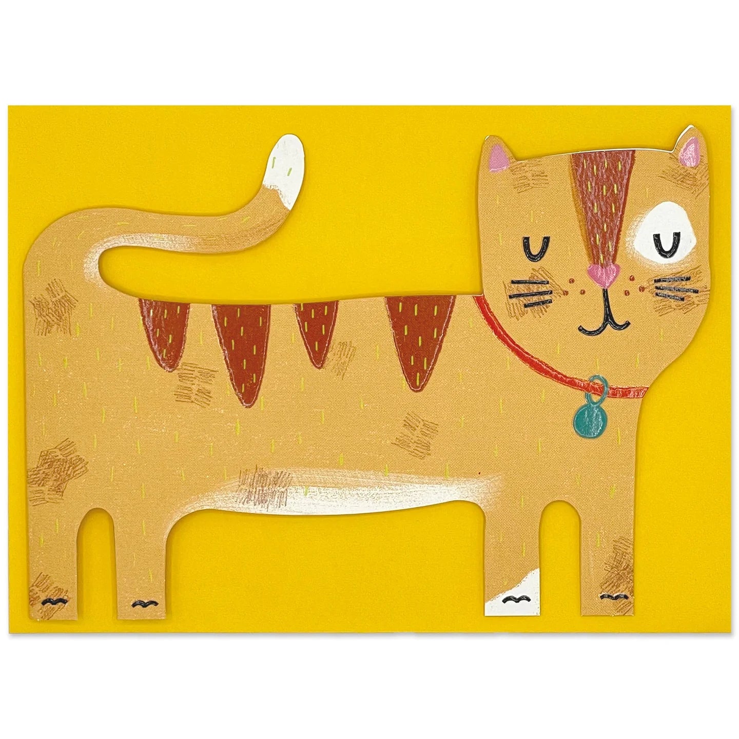 Ginger Cat Die Cut Card – Berylune