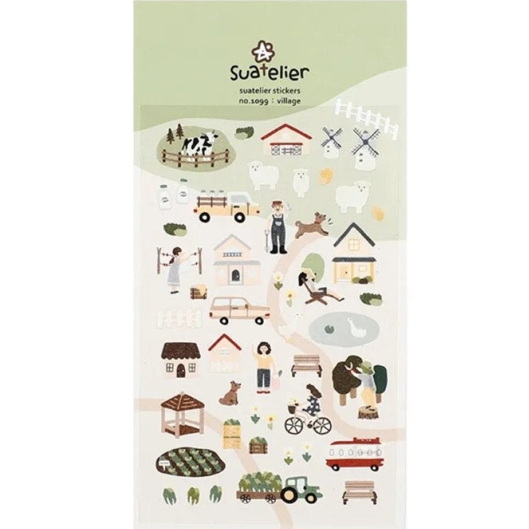 Village Stickers - 1099 By Suatelier – Berylune