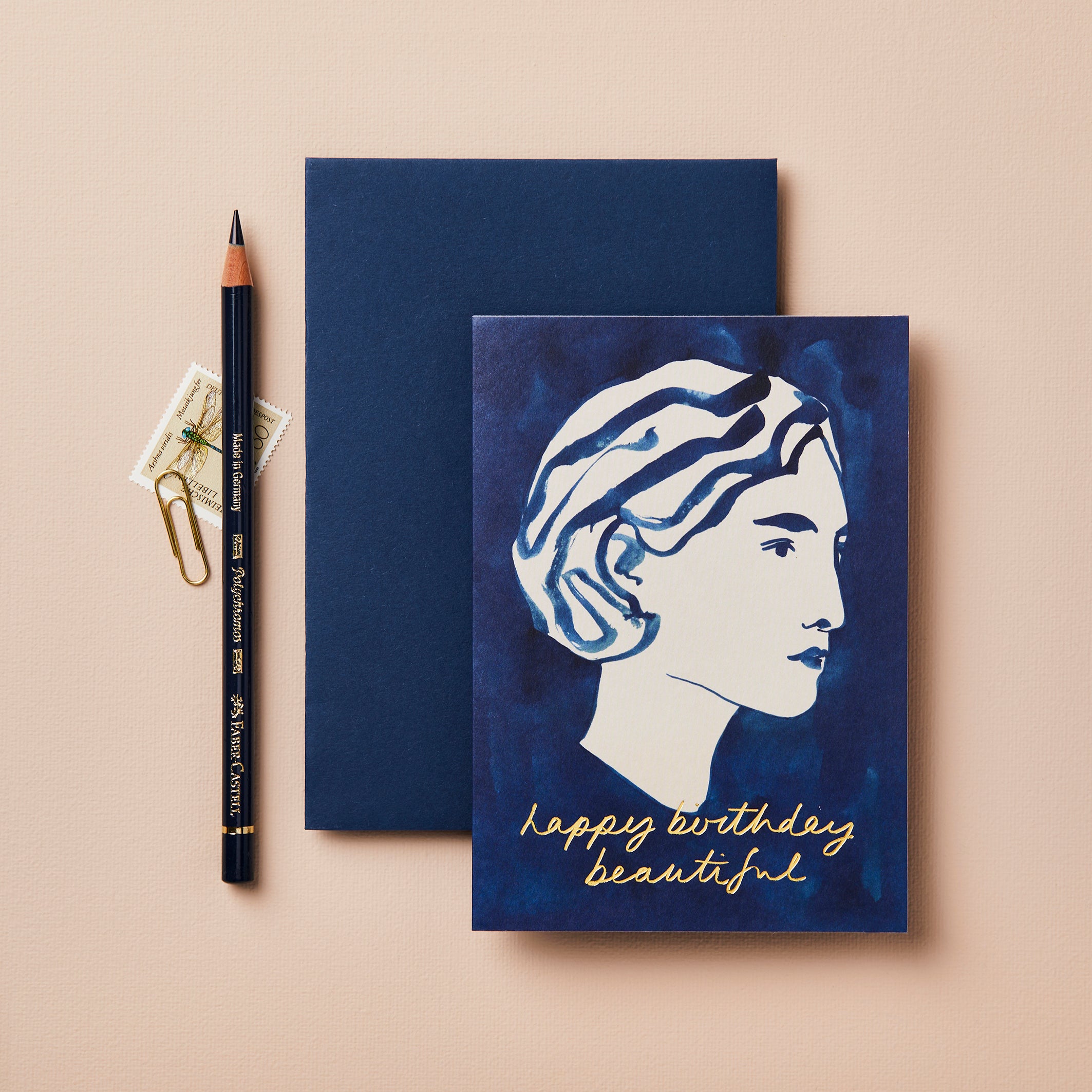 Portrait 'Happy Birthday Beautiful' Greetings Card – Berylune