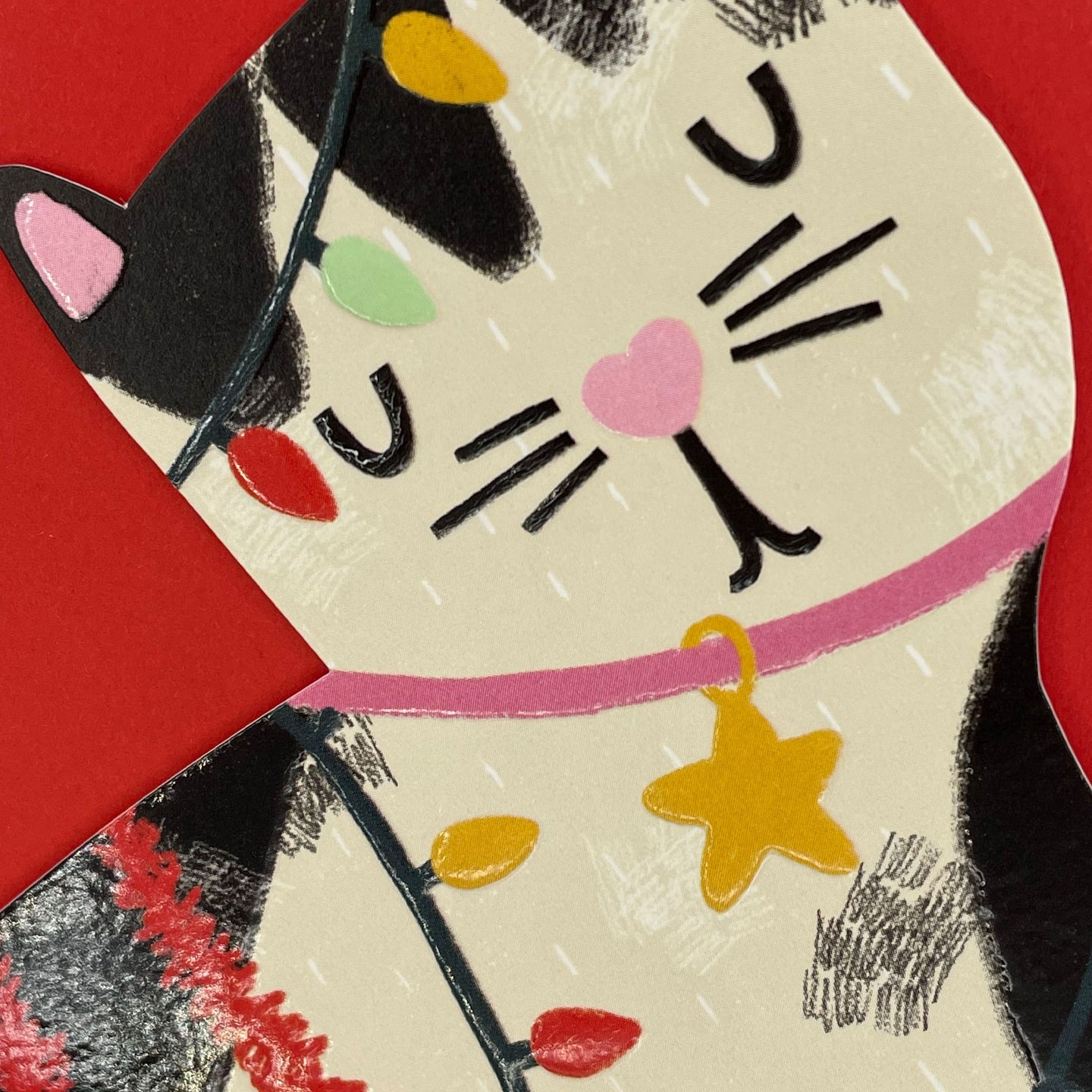 Black & White Cat Tangled Card – Berylune