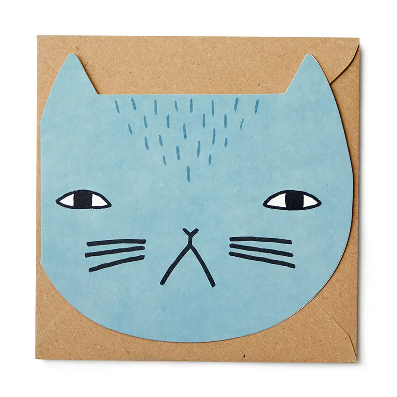 Donna Wilson Cat Die-Cut Card – Berylune