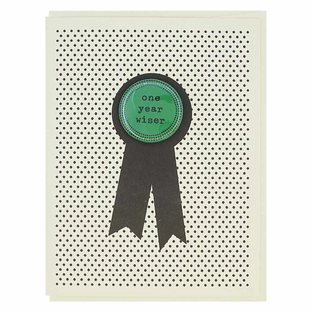 'One Year Wiser' Birthday Badge Card – Berylune