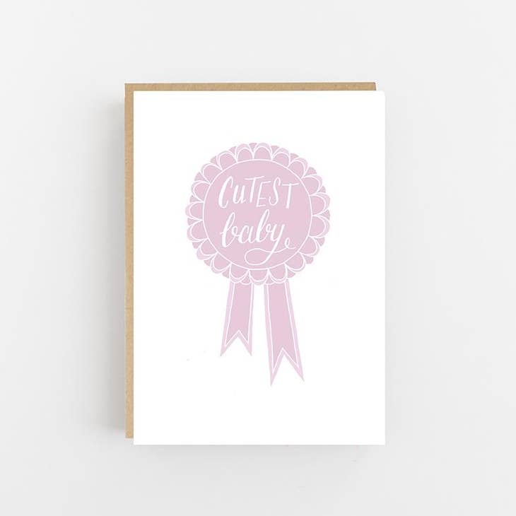 Cutest Baby Rosette Card - Pink – Berylune