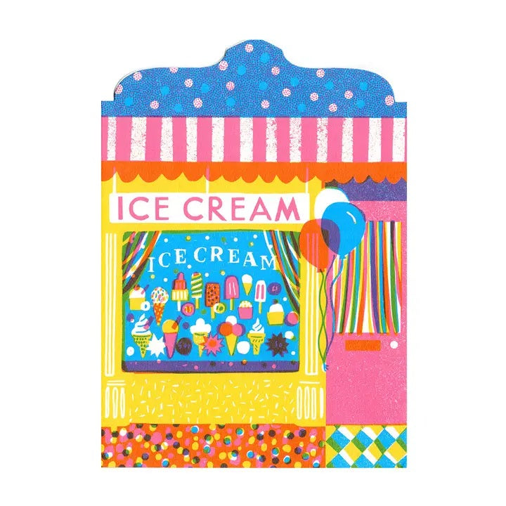 Ice Cream Shop Die Cut Card – Berylune