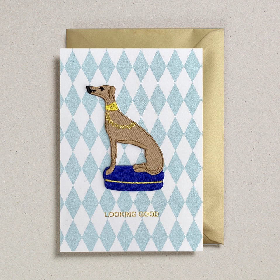 Whippet Patch Greetings Card – Berylune