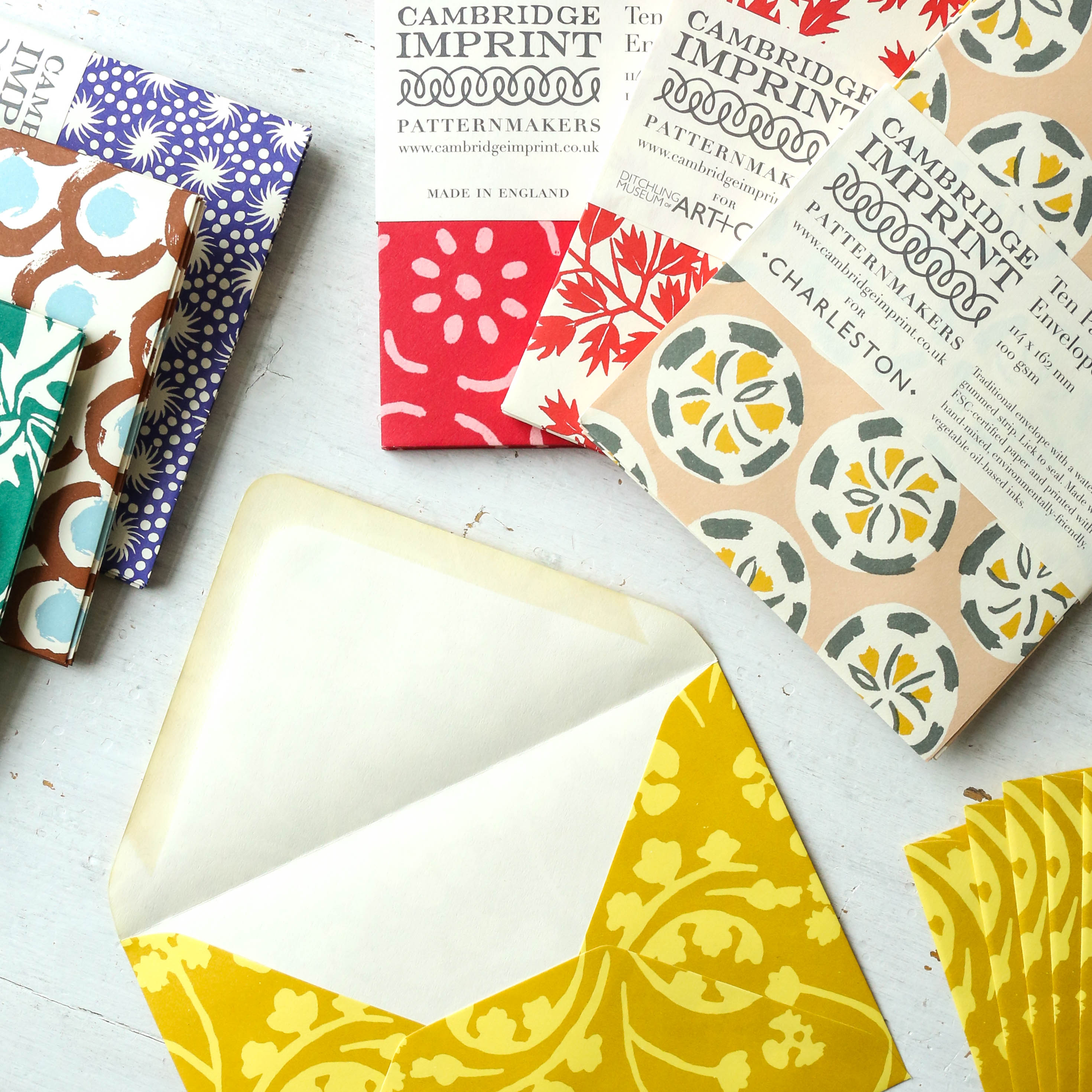 10 Cambridge Imprint Patterned Envelopes – Berylune